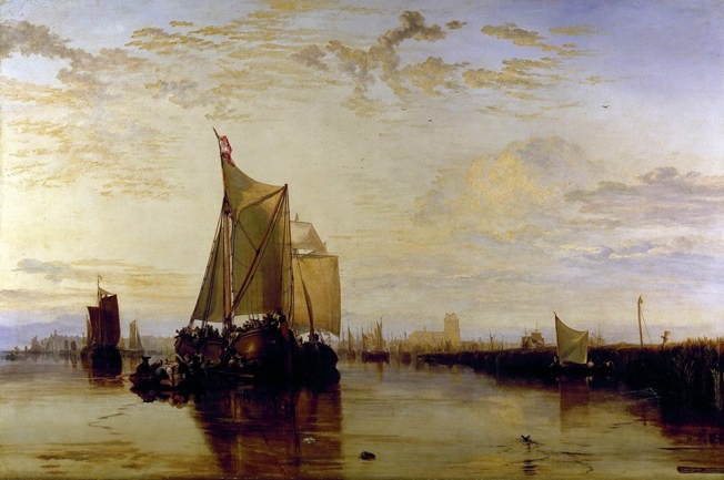 Dort or Dordrecht the Dort Packet-boat From Rotterdam Becalmed | artble.com